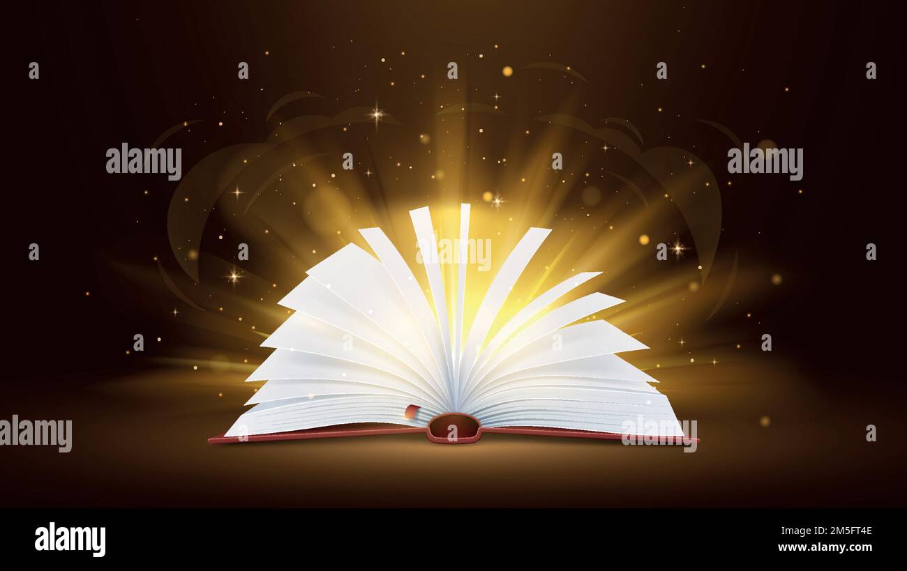 Magic open book Stock Vector Image & Art - Alamy
