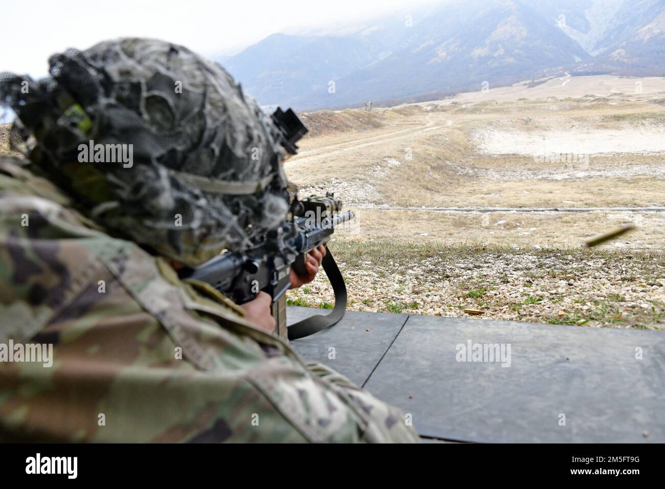 A U.S. Army Paratrooper, assigned to the 2nd Battalion, 503rd Infantry ...