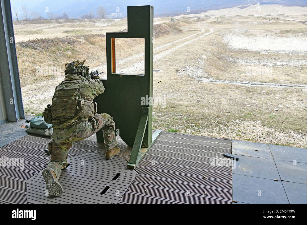 A U.S. Army Paratrooper, assigned to the 2nd Battalion, 503rd Infantry Regiment, 173rd Airborne ...