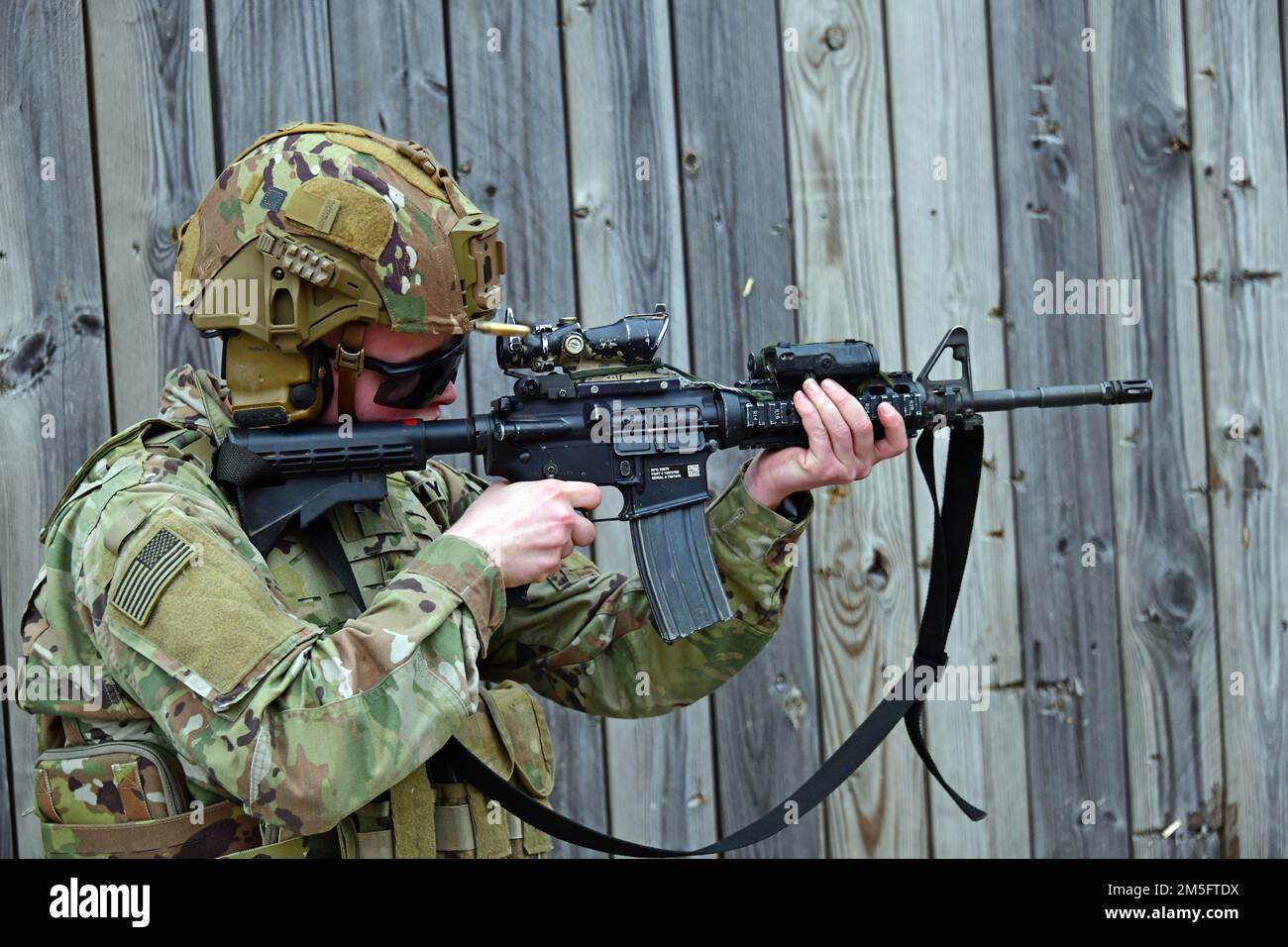 A U.S. Army Paratrooper, assigned to the 1st Battalion, 503rd Infantry ...
