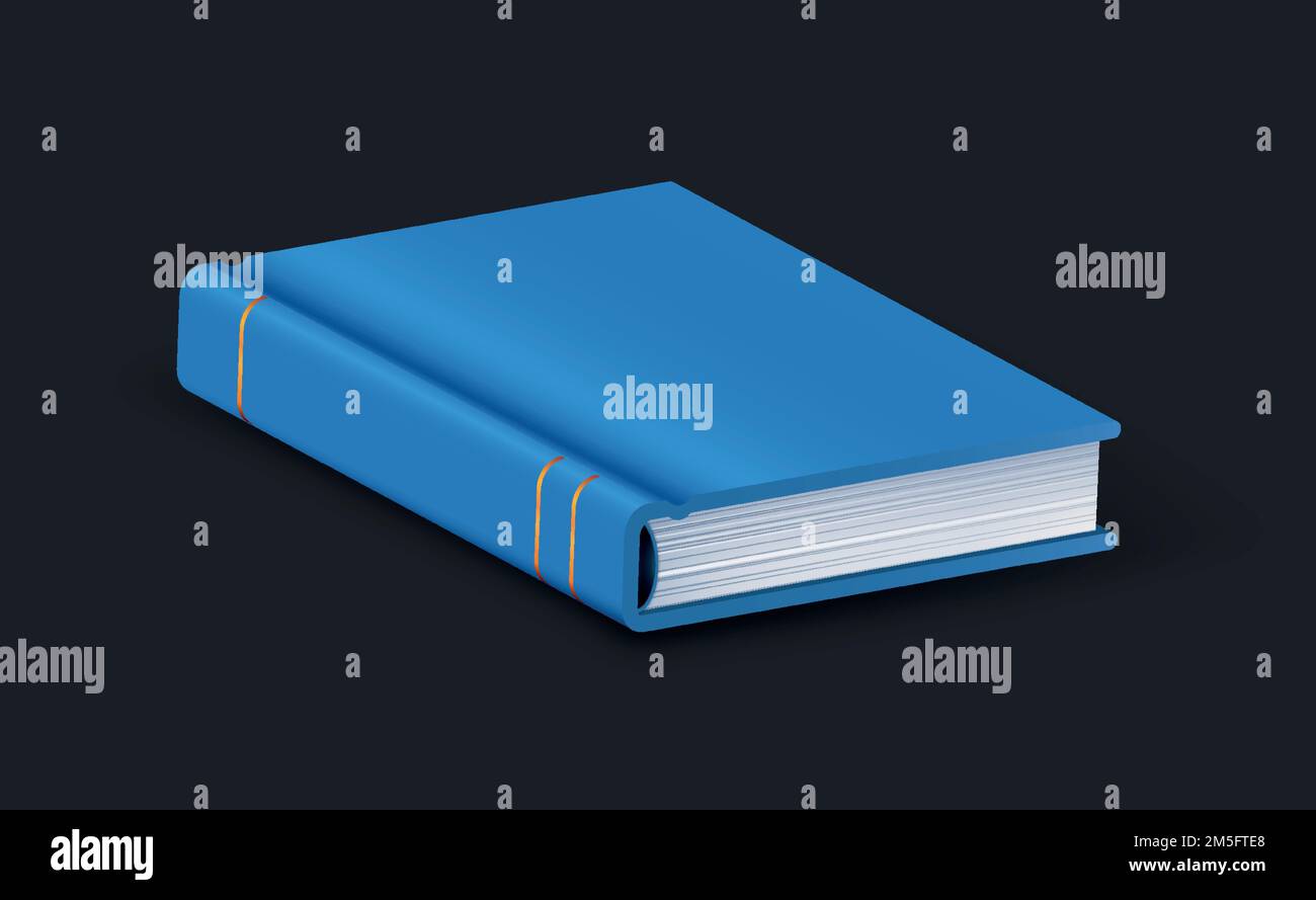 Realistic blue book Stock Vector Image & Art - Alamy