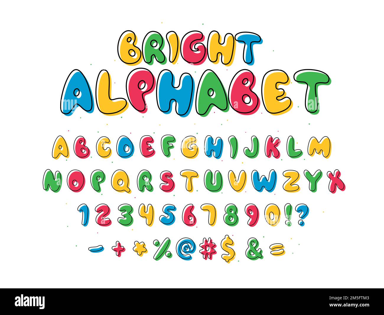 Children bright font Stock Vector Image & Art - Alamy