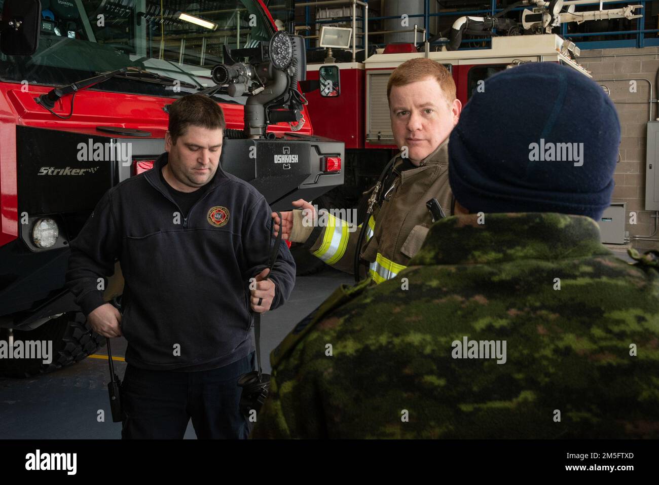 Royal Canadian Air Force Firefighters collaborate with the local ...