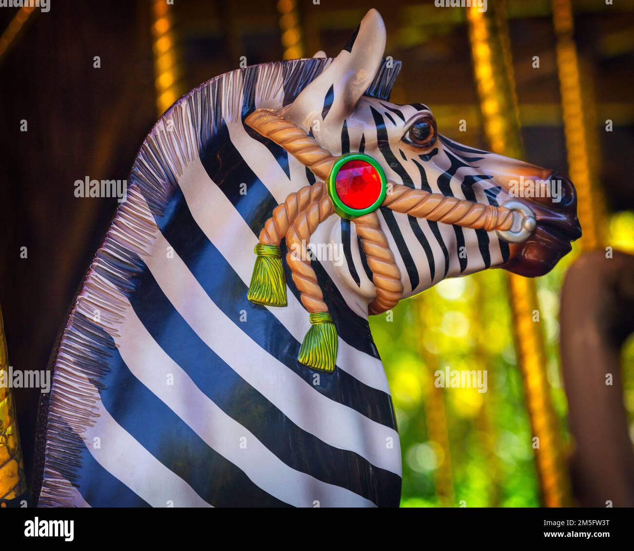 Lovely Zebra Carrousel Ride Still Life Stock Photo - Alamy