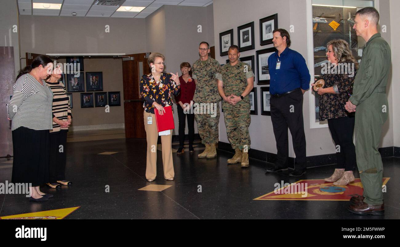 Kristal Humphrey, center, civilian human resources director for Marine ...