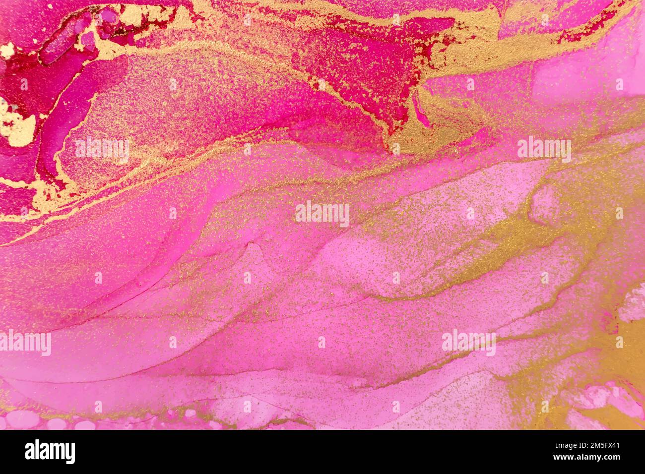 Marble Gradient Pink and Gold Veins Vector Artwork Background Stock ...