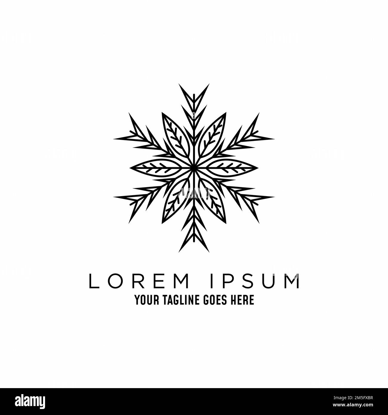 Simple and unique stem and leaves in line art image graphic icon logo design abstract concept ...