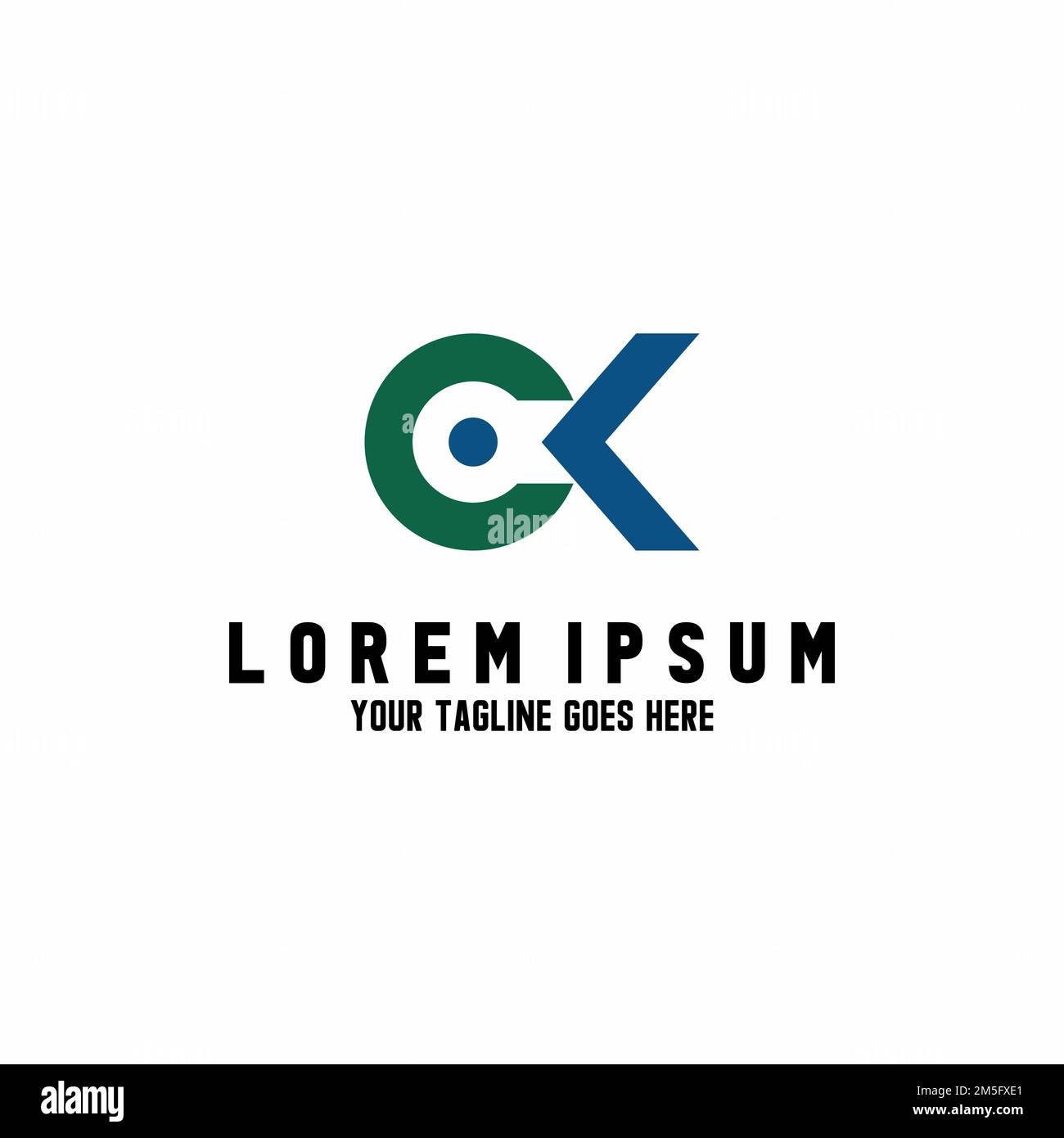 Simple and unique letter or word CK cutting font image graphic icon ...