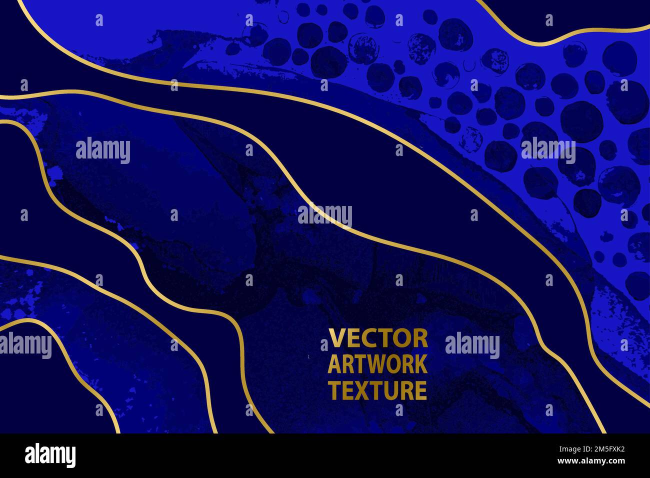 Dark Blue Waves and Swirls with Golden Layers Vector Artwork Texture ...