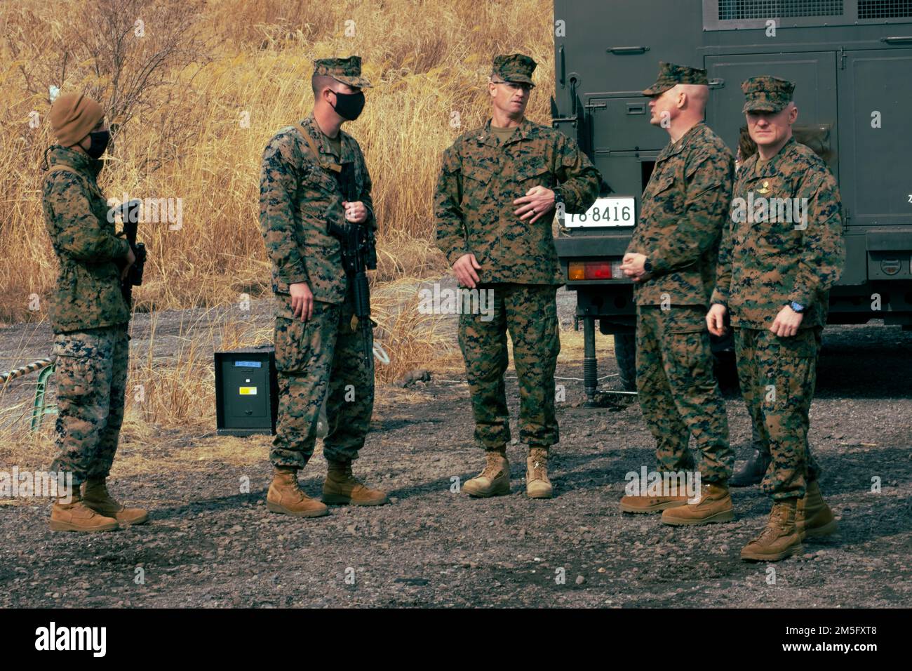The U.S. Marine Corps leadership of the 31st Marine Expeditionary Unit ...
