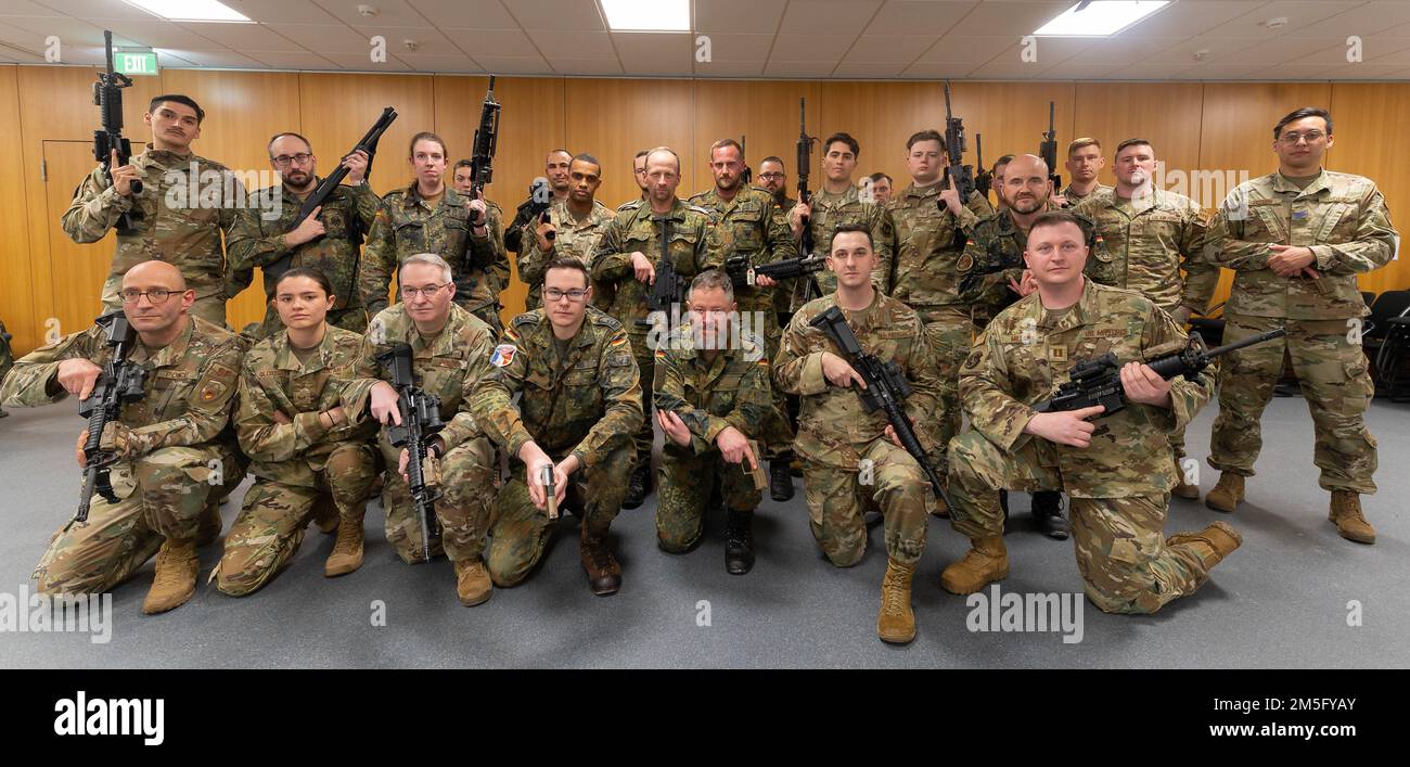 U.S. Air Force Airmen assigned to the 86th Security Forces Squadron and German air force airmen ...