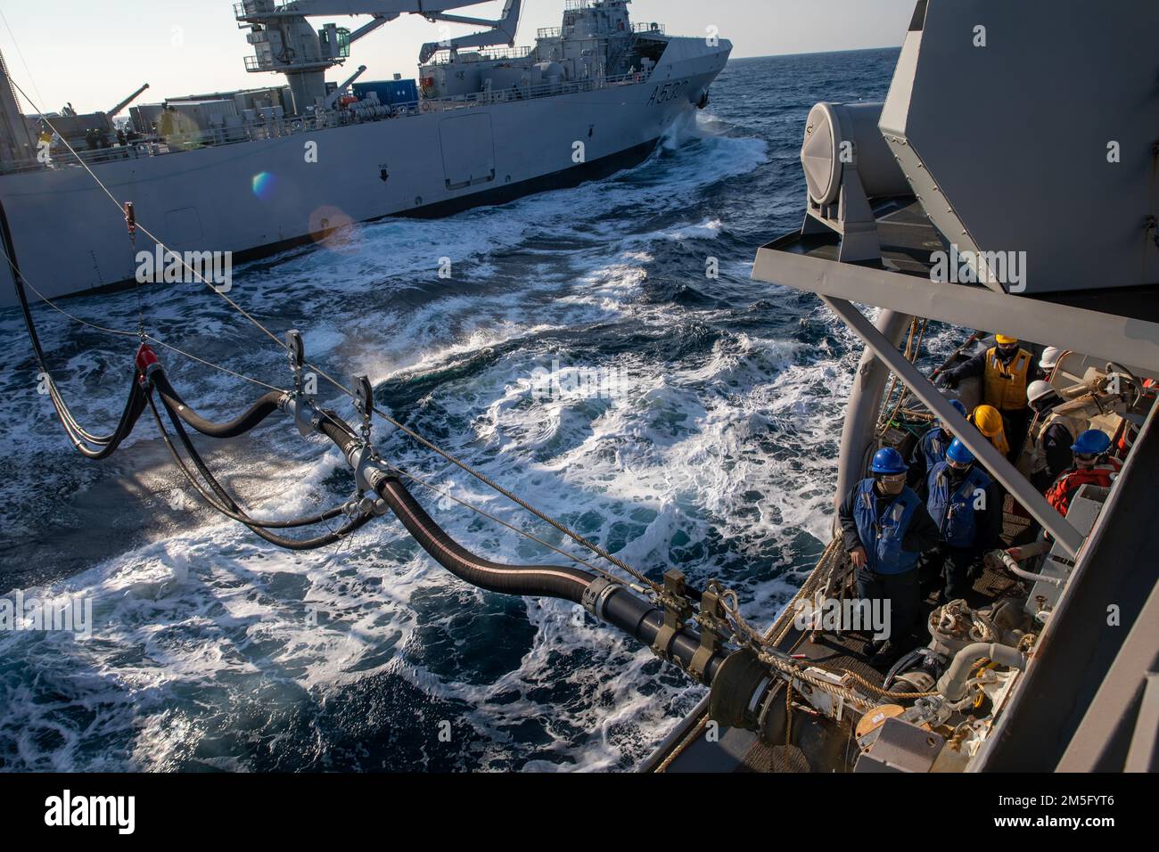 NORTH SEA (March 15, 2022) Sailors aboard the Arleigh Burke-class ...