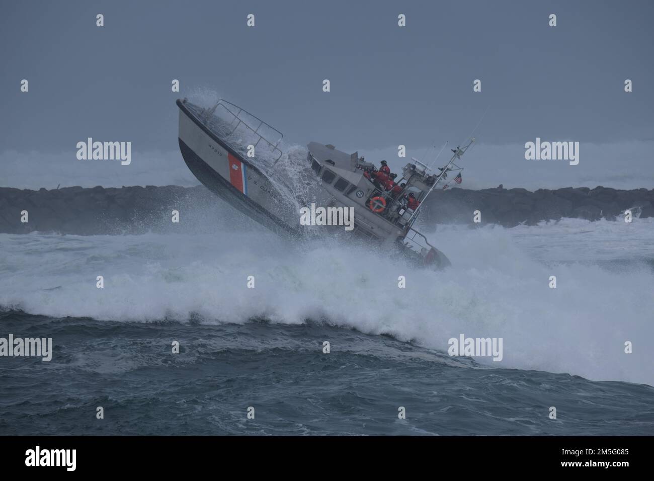 The crew aboard a 47-foot Motor Lifeboats from Coast Guard Station ...