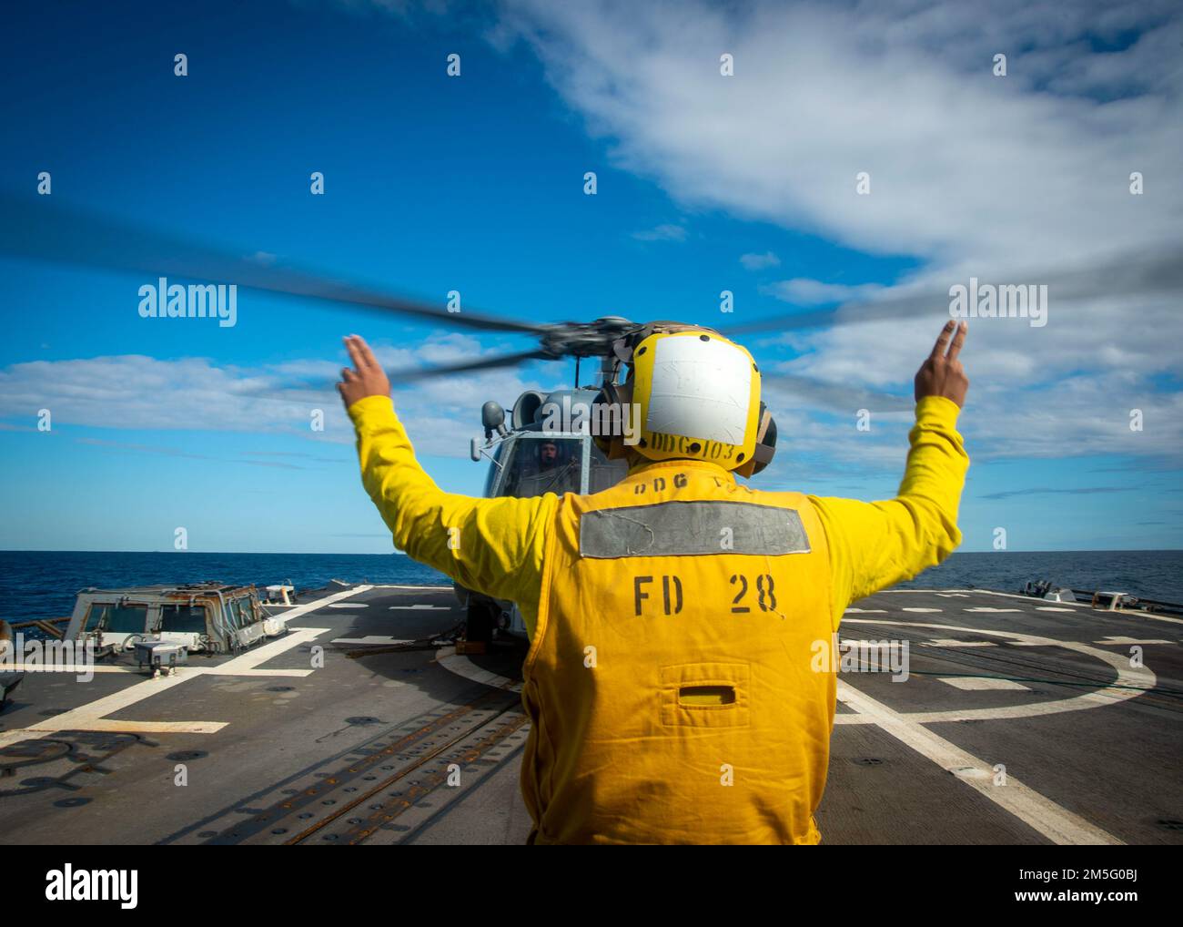 220315-N-FS190-1051 ATLANTIC OCEAN (March 15, 2022) Boatswain’s Mate ...