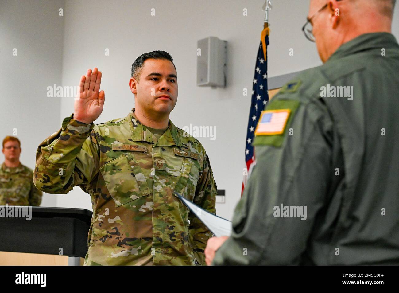 U.S. Air Force Master Sgt. Brooks Perez, the newly appointed Senior ...