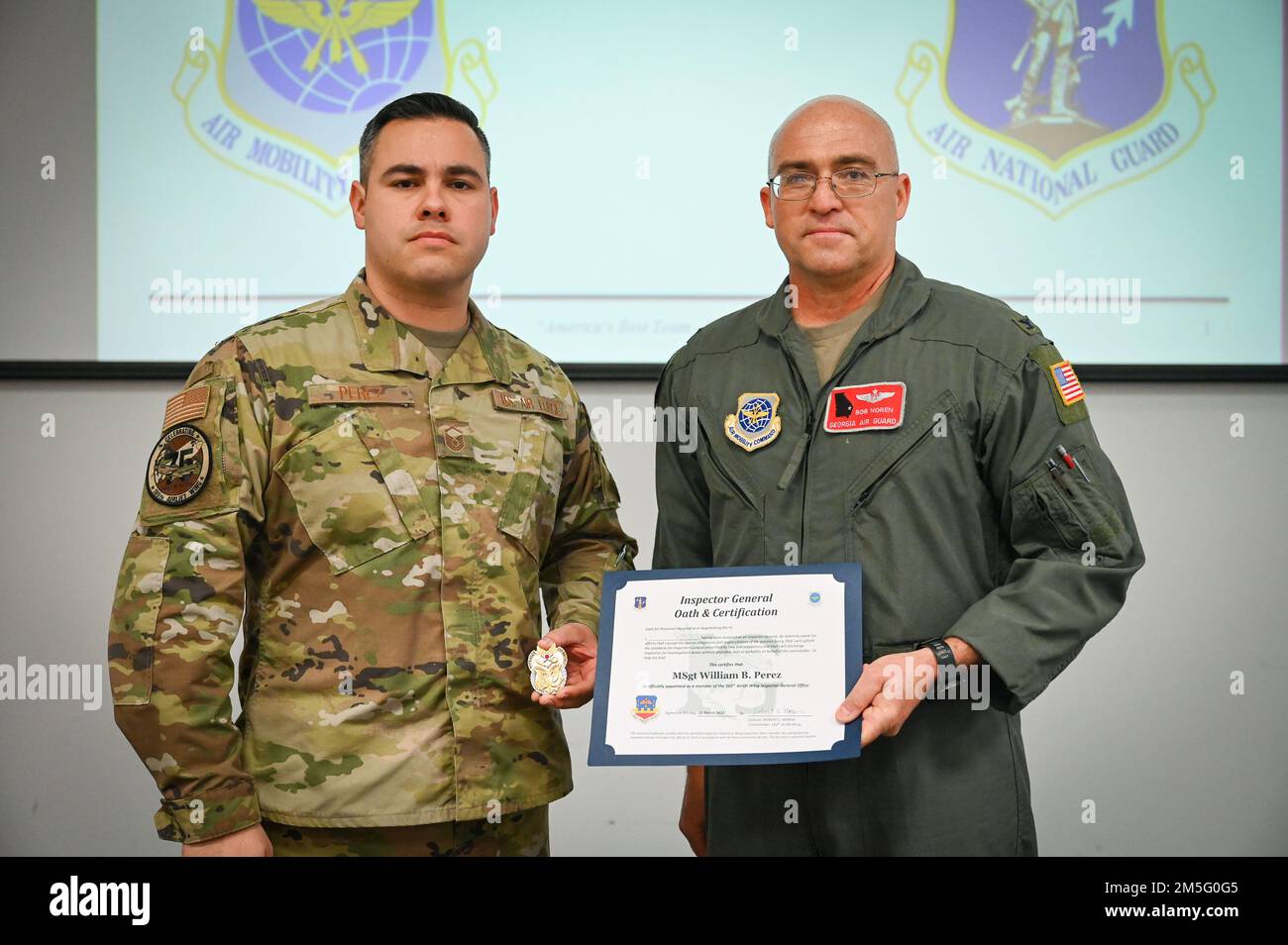 U.S. Air Force Master Sgt. Brooks Perez, the newly appointed Senior ...