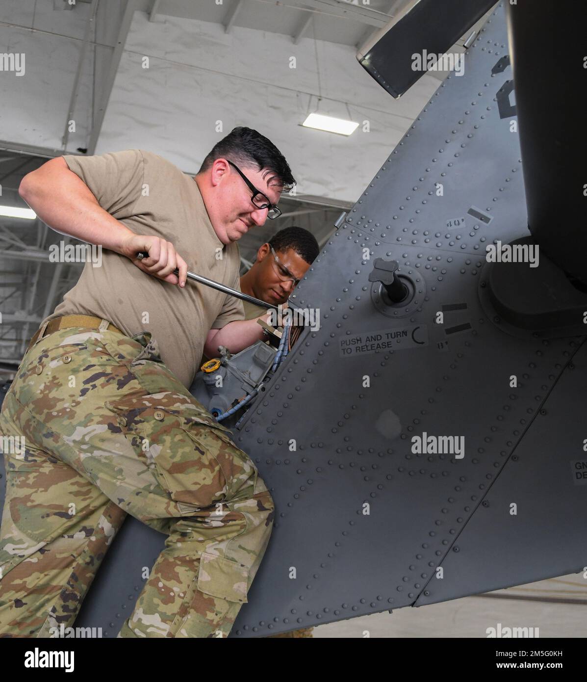 Tech Sgt. Kirk Nelson and Staff Sgt. Kelvin Pruitt, 920th Maintenance ...