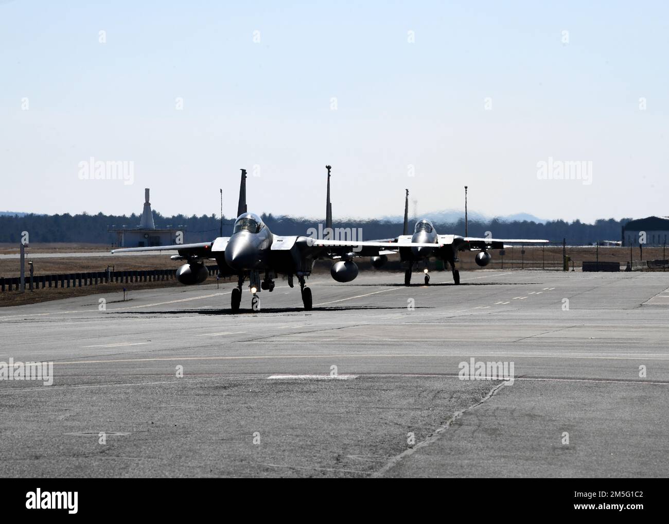 U.S. Air Force F-15Cs from the Massachusetts Air National Guard's 104th ...