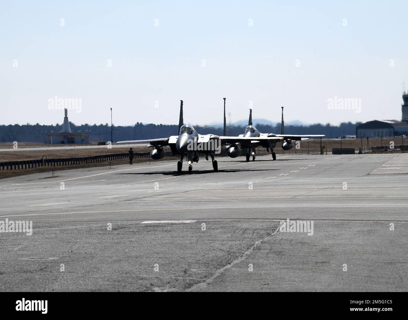 U.S. Air Force F-15Cs from the Massachusetts Air National Guard's 104th ...