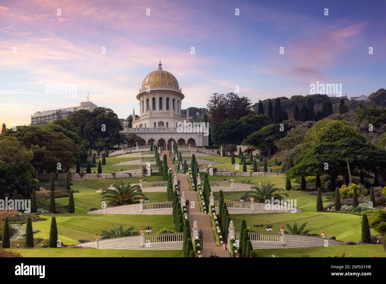 Bahai Gardens in Haifa, Israel. Tourist Attraction Stock Photo - Alamy