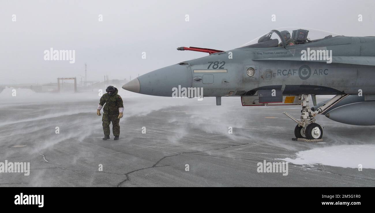 Royal Canadian Air Force CF-18 fighter jets from 425 Squadron prepare ...