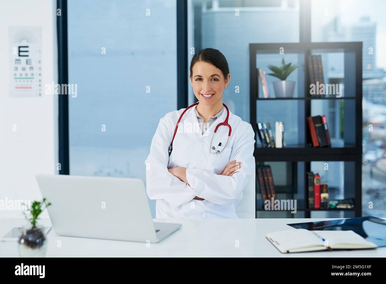 Confident in her skills as a doctor. Portrait of a young female doctor ...