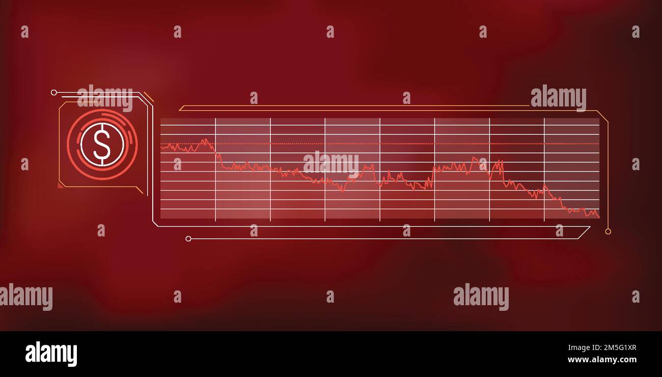 Clear and concise infographics about falling dollar price Stock Vector ...