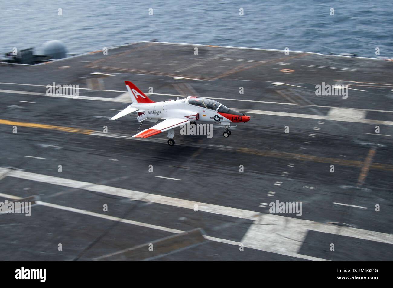 220316-N-DU622-1012 PACIFIC OCEAN (Mar. 16) A T-45C Goshawk from the ...
