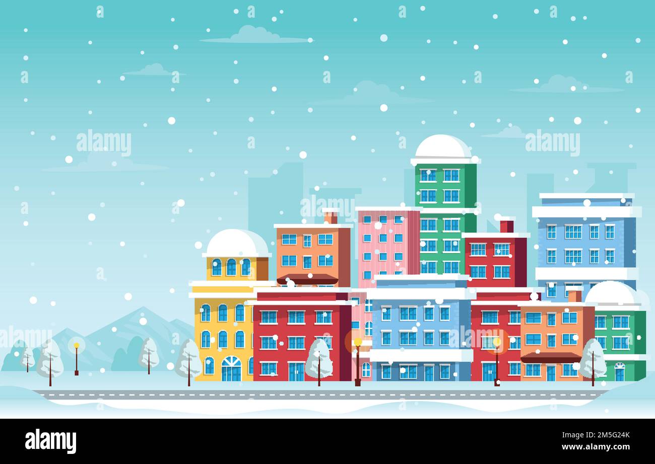 Panorama scenery cityscape view Stock Vector Images - Alamy