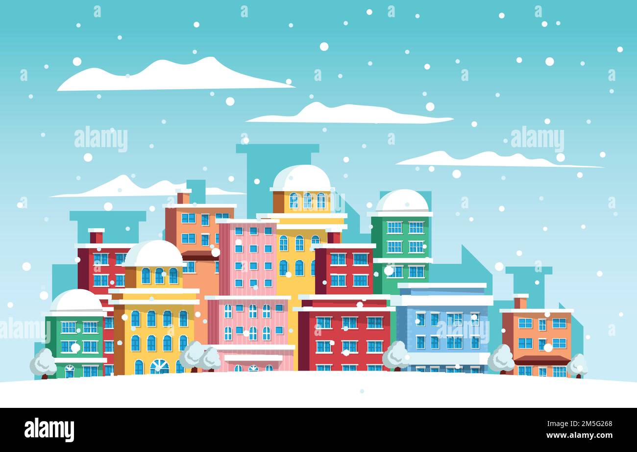 City landscape illustration Stock Vector Images - Alamy