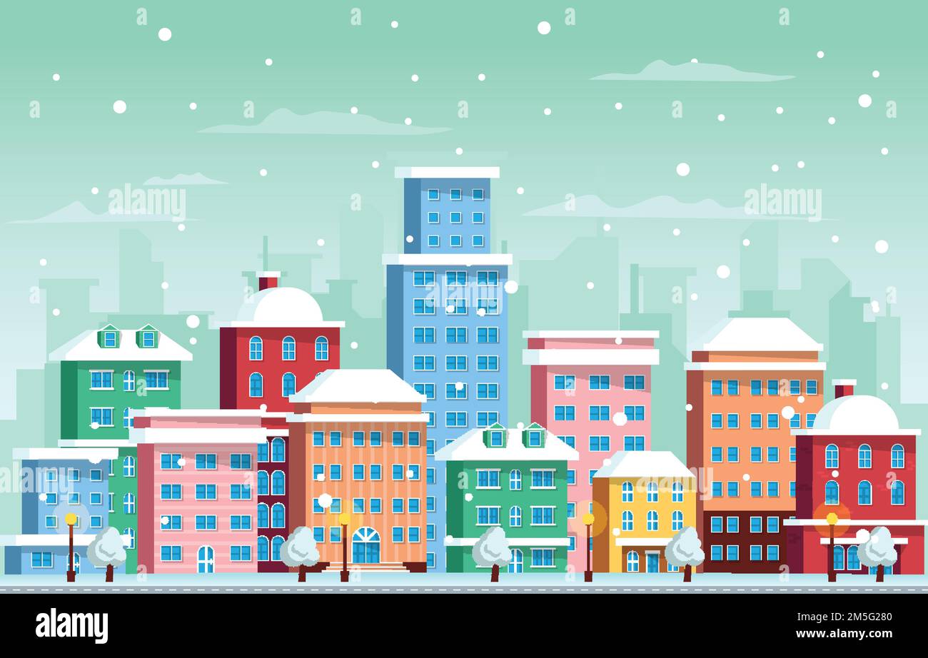 City landscape illustration Stock Vector Images - Alamy