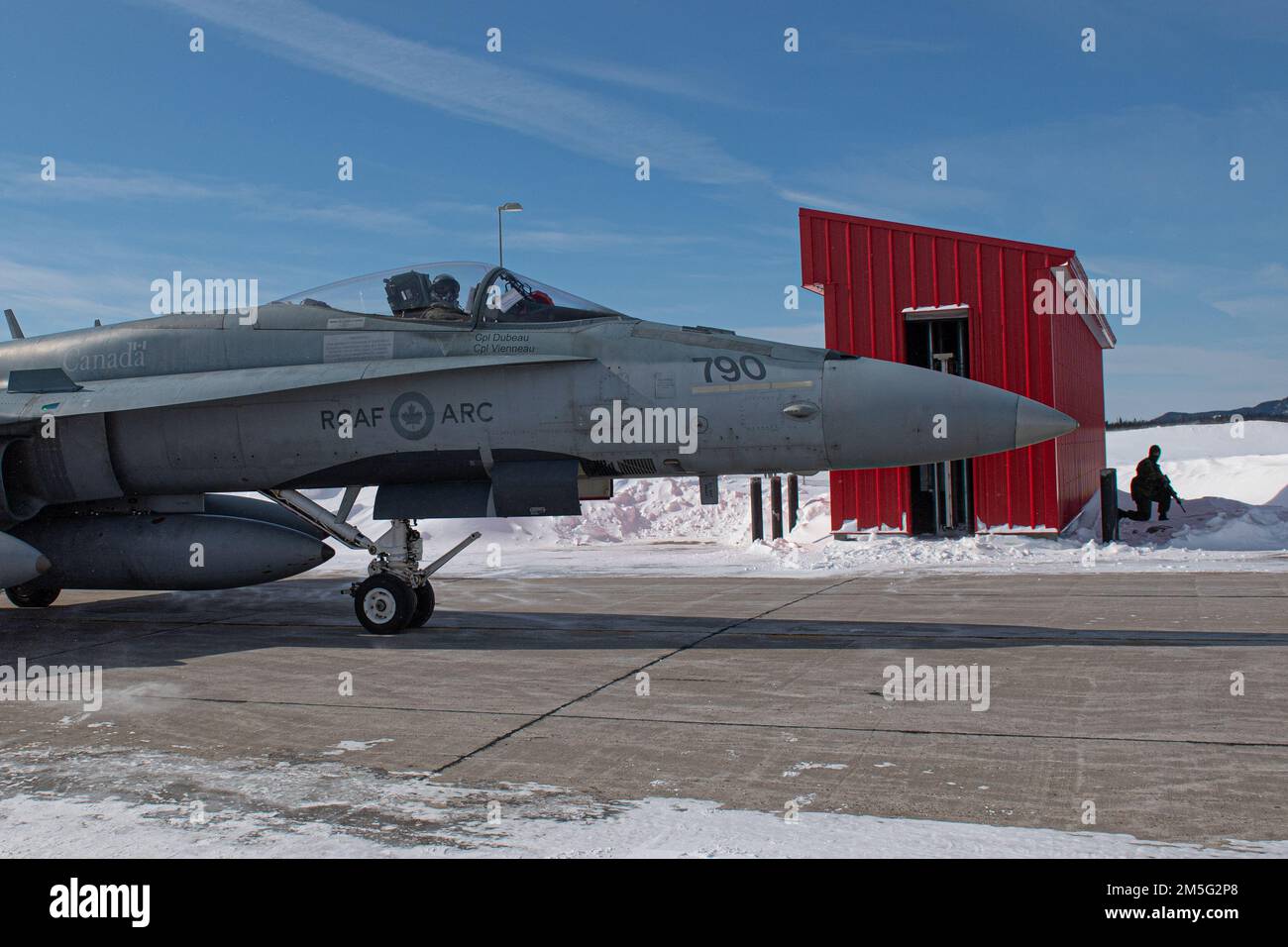 A Royal Canadian Air Force CF-18 fighter jet from 433 Tactical Fighter ...