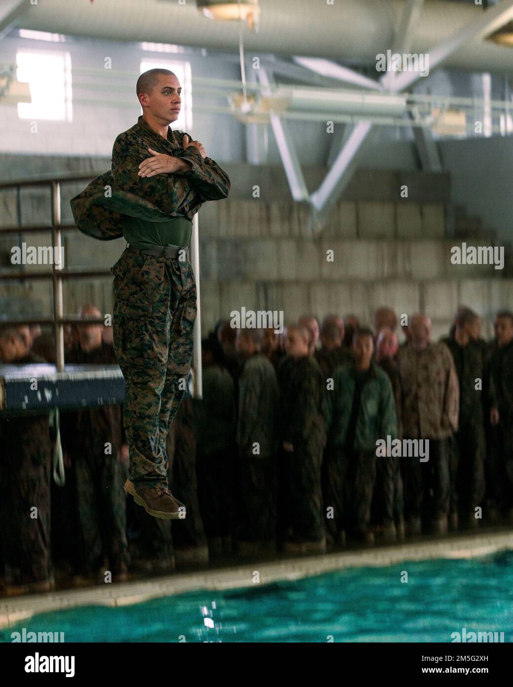 U.S. Marine Corps Recruit Alex Lam, a recruit with Golf Company, 2nd ...