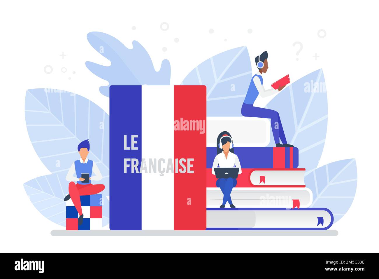 French language textbook Stock Vector Images - Alamy