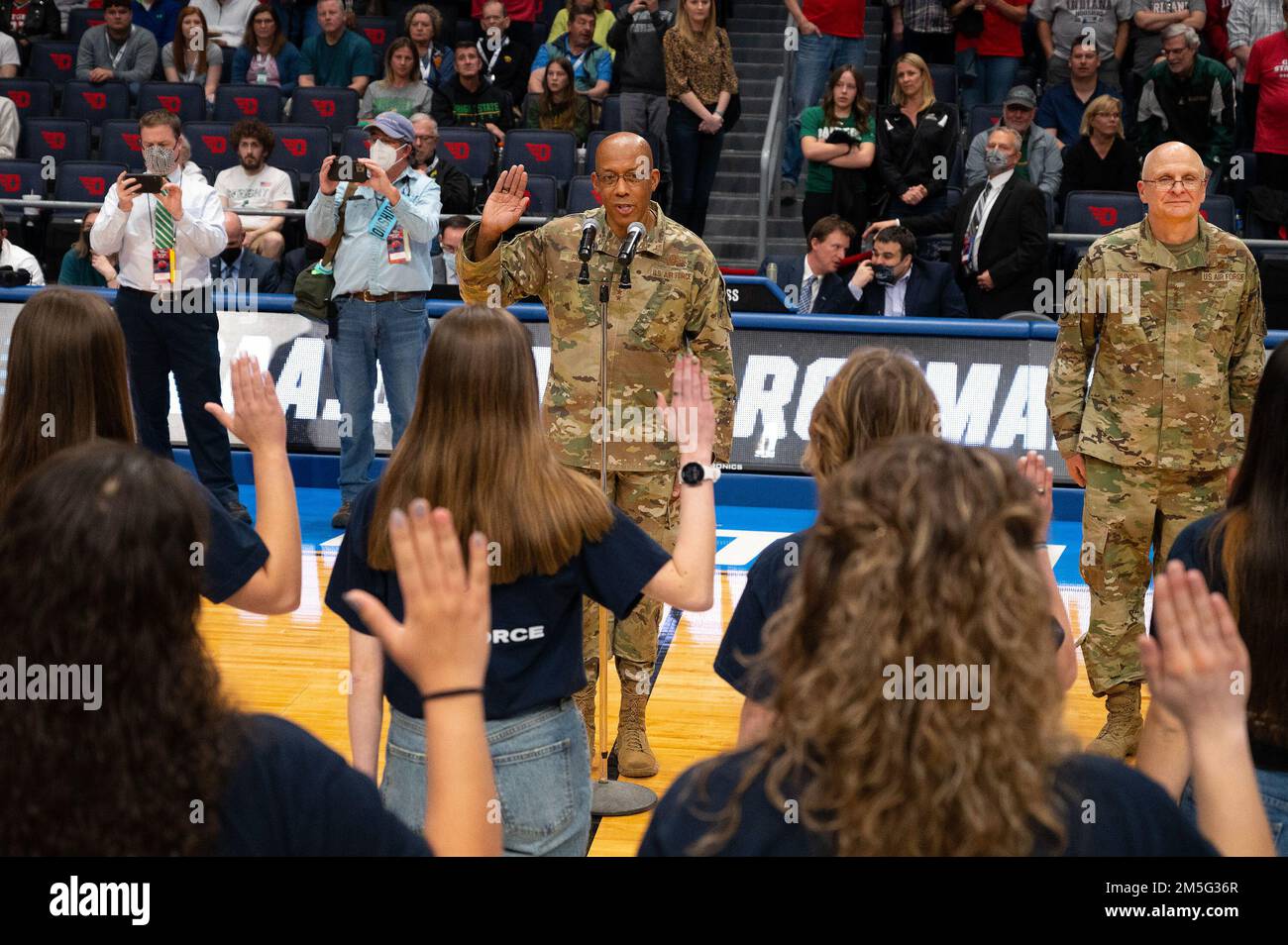 Air Force Chief of Staff Gen. CQ Brown, Jr. administers the oath of ...