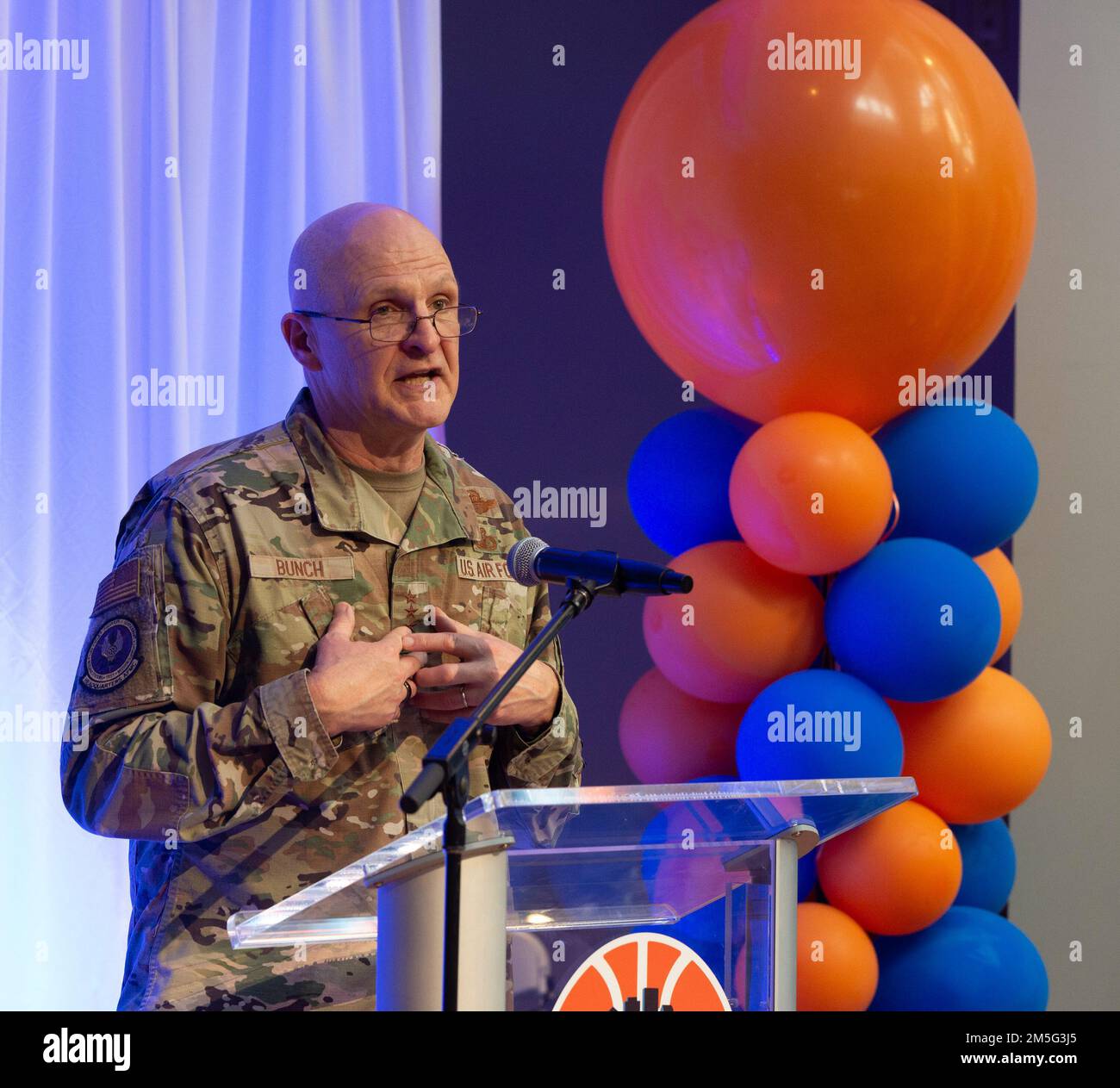 Gen. Arnold W. Bunch, Jr., Air Force Materiel Command commander, speaks ...