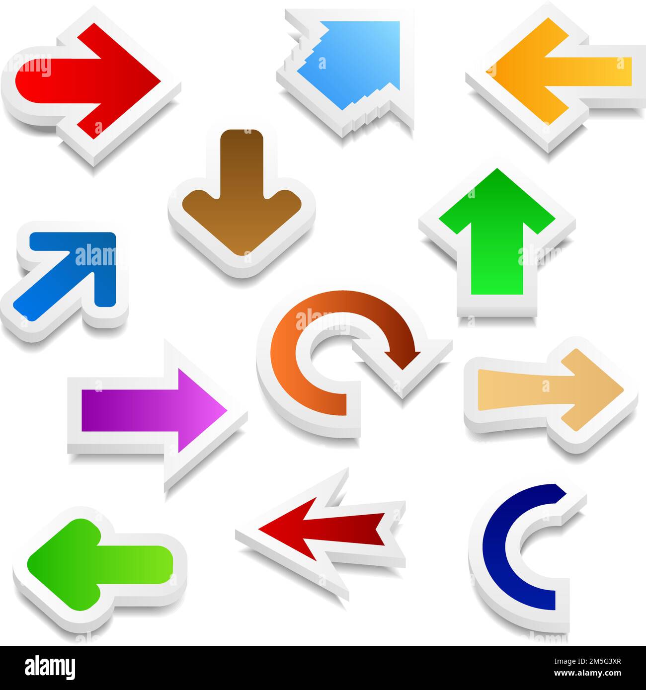 Set of 3D Arrows, vector eps10 illustration Stock Vector Image & Art ...