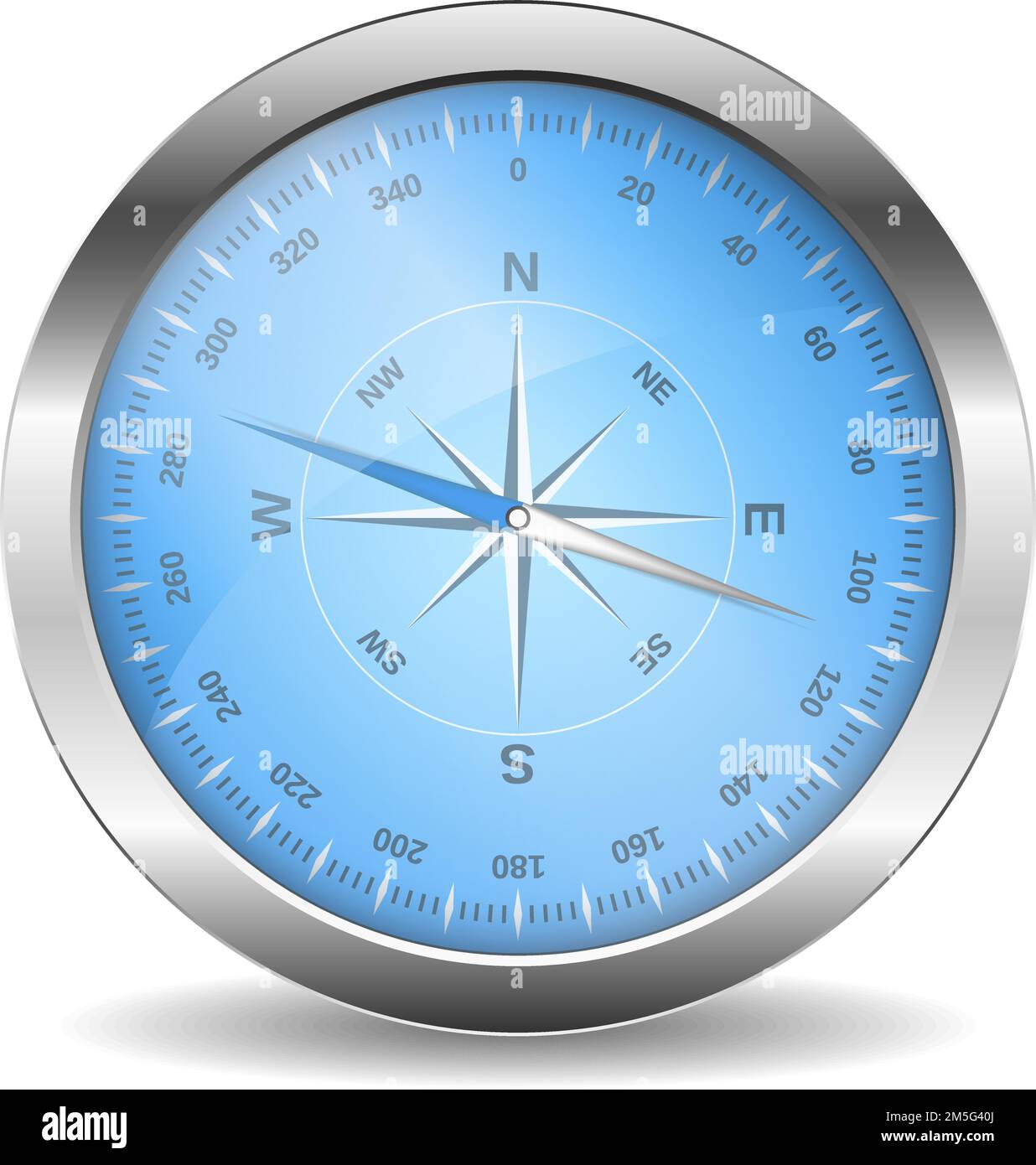 Metallic compass on white background, vector eps10 illustration Stock ...