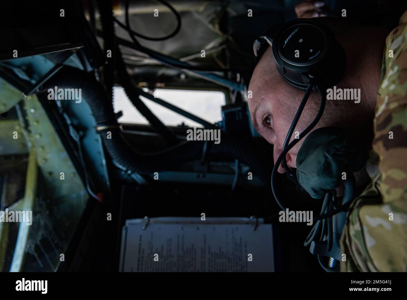 Airman 1st Class Tristan Shannon, 91st Air Refueling Squadron boom ...