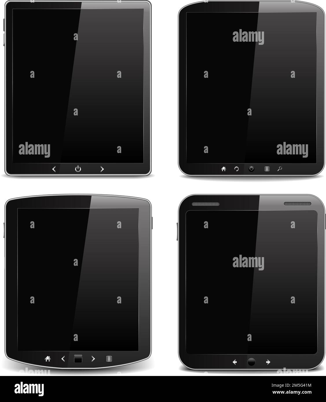 Set of different Tablet PCs, vector eps10 illustration Stock Vector ...