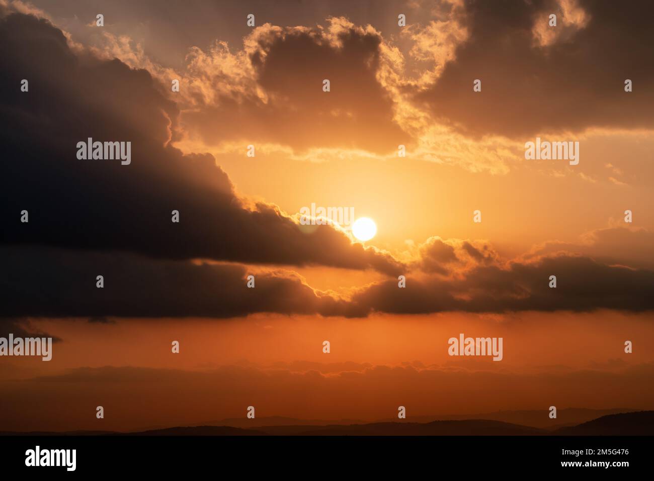 Dramatic Colorful Sunrise Sky over Mediterranean Sea. Cloudscape Nature ...
