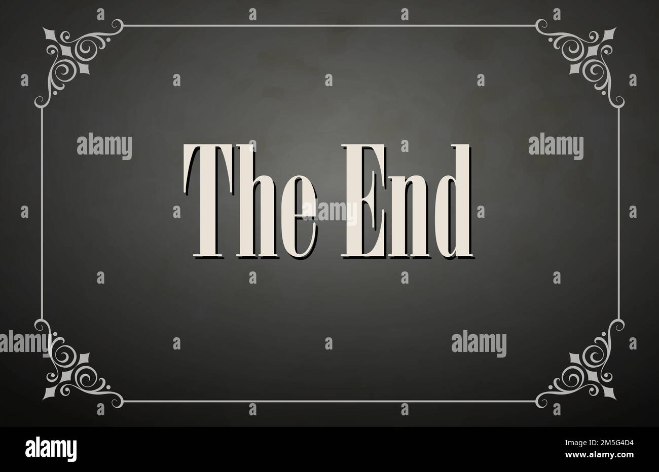 Movie ending vector screen Stock Vector Image & Art - Alamy