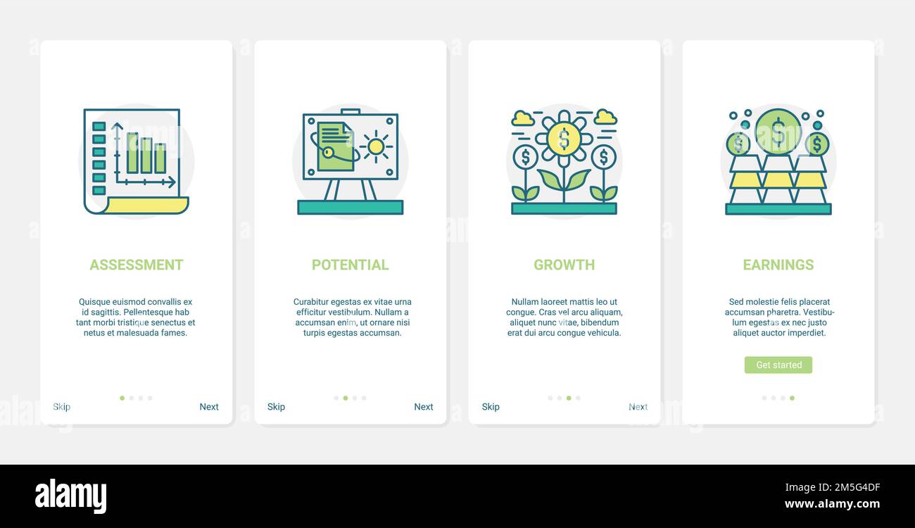 Finance Income Profit Earnings Payment Vector Illustration Ux Ui Onboarding Mobile App Page