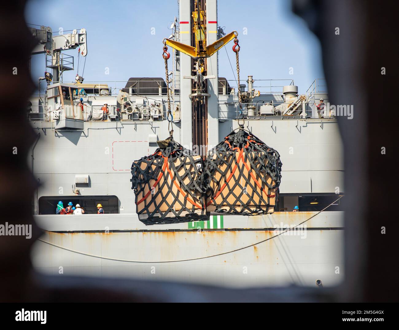 EAST CHINA SEA (March 16, 2022) Sailors aboard the Lewis and Clark ...