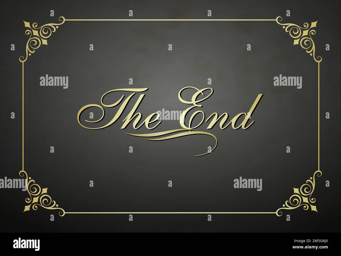 Movie ending vector screen Stock Vector Image & Art - Alamy