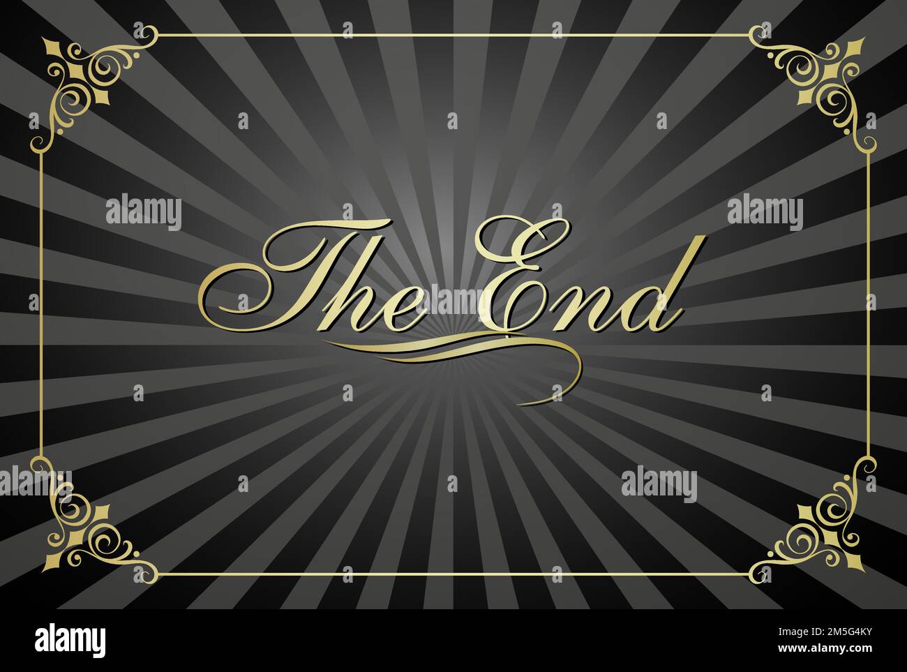 Movie ending vector screen Stock Vector Image & Art - Alamy