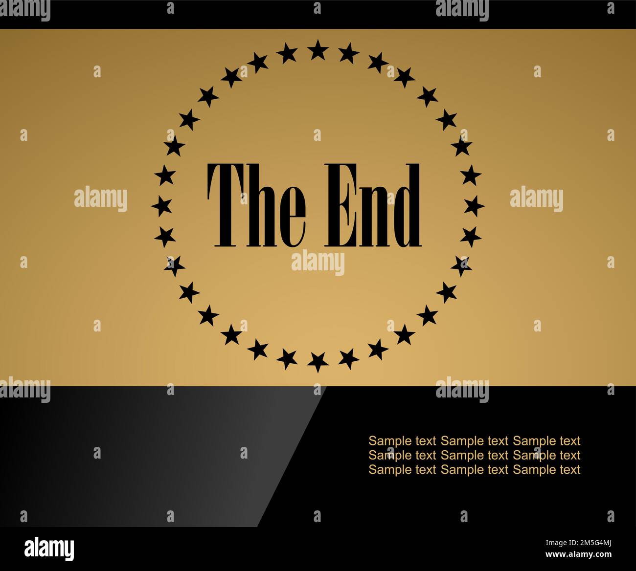 Movie ending vector gold screen Stock Vector Image & Art - Alamy