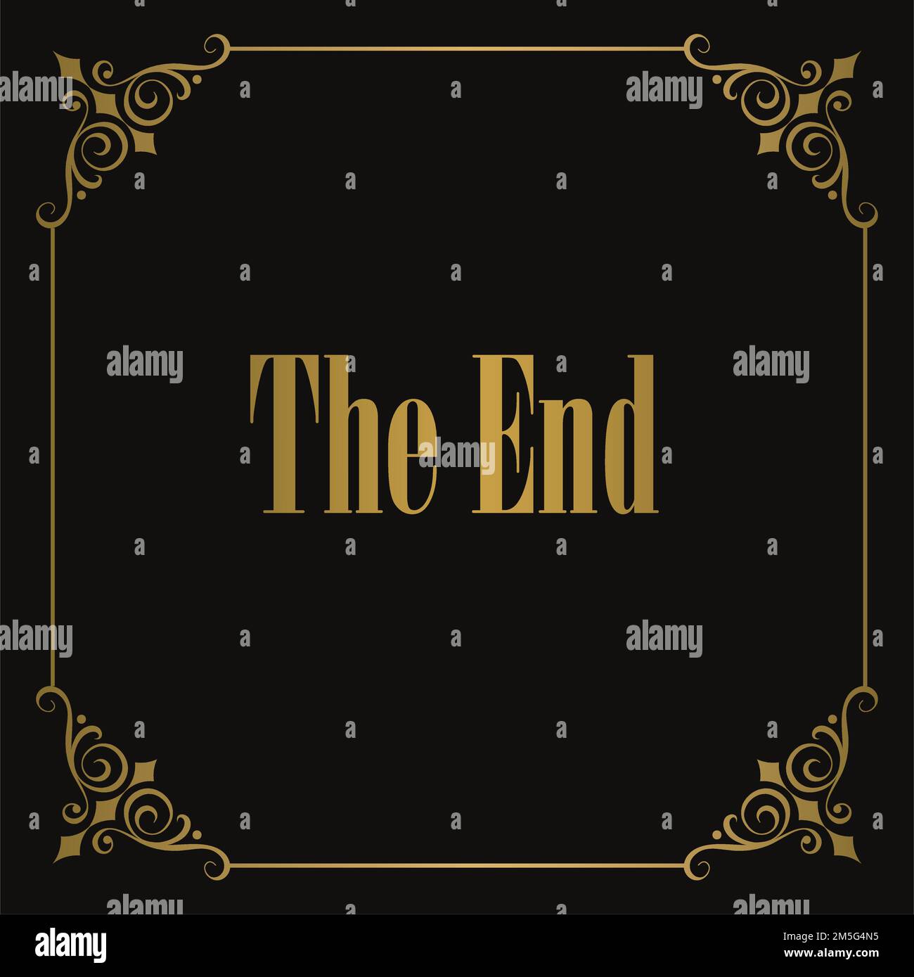 Movie ending vector screen Stock Vector Image & Art - Alamy