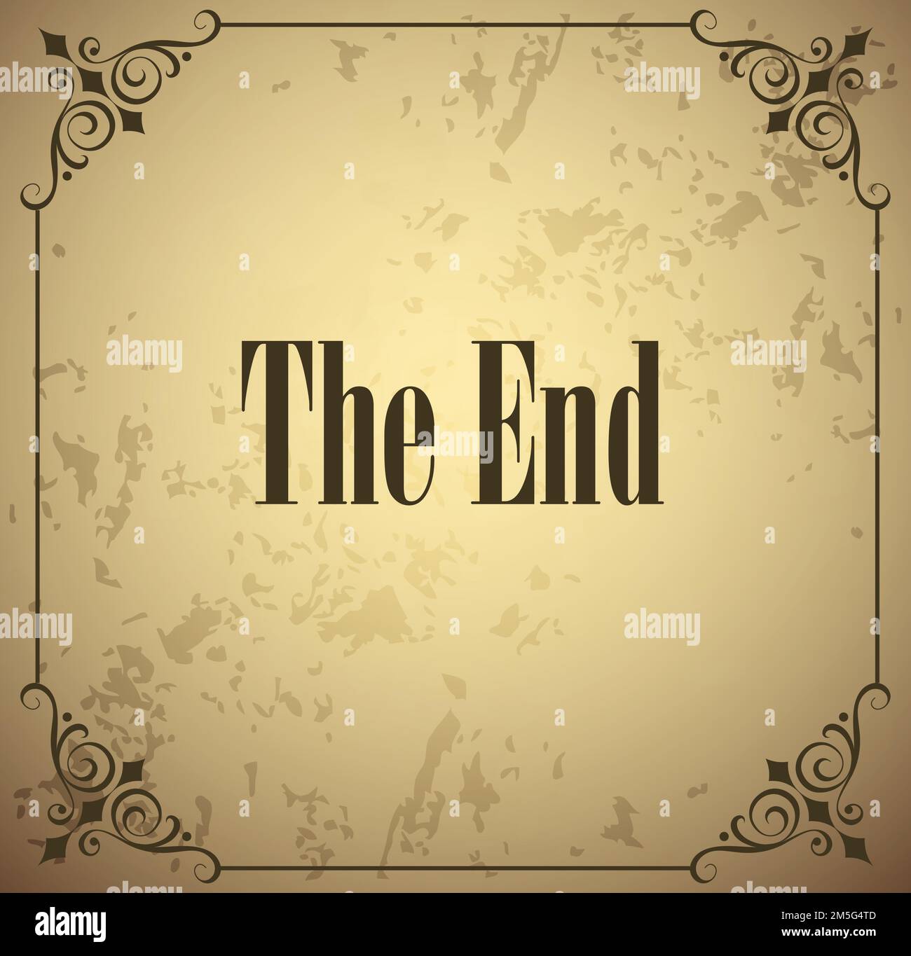 Movie ending vector retro screen Stock Vector Image & Art - Alamy