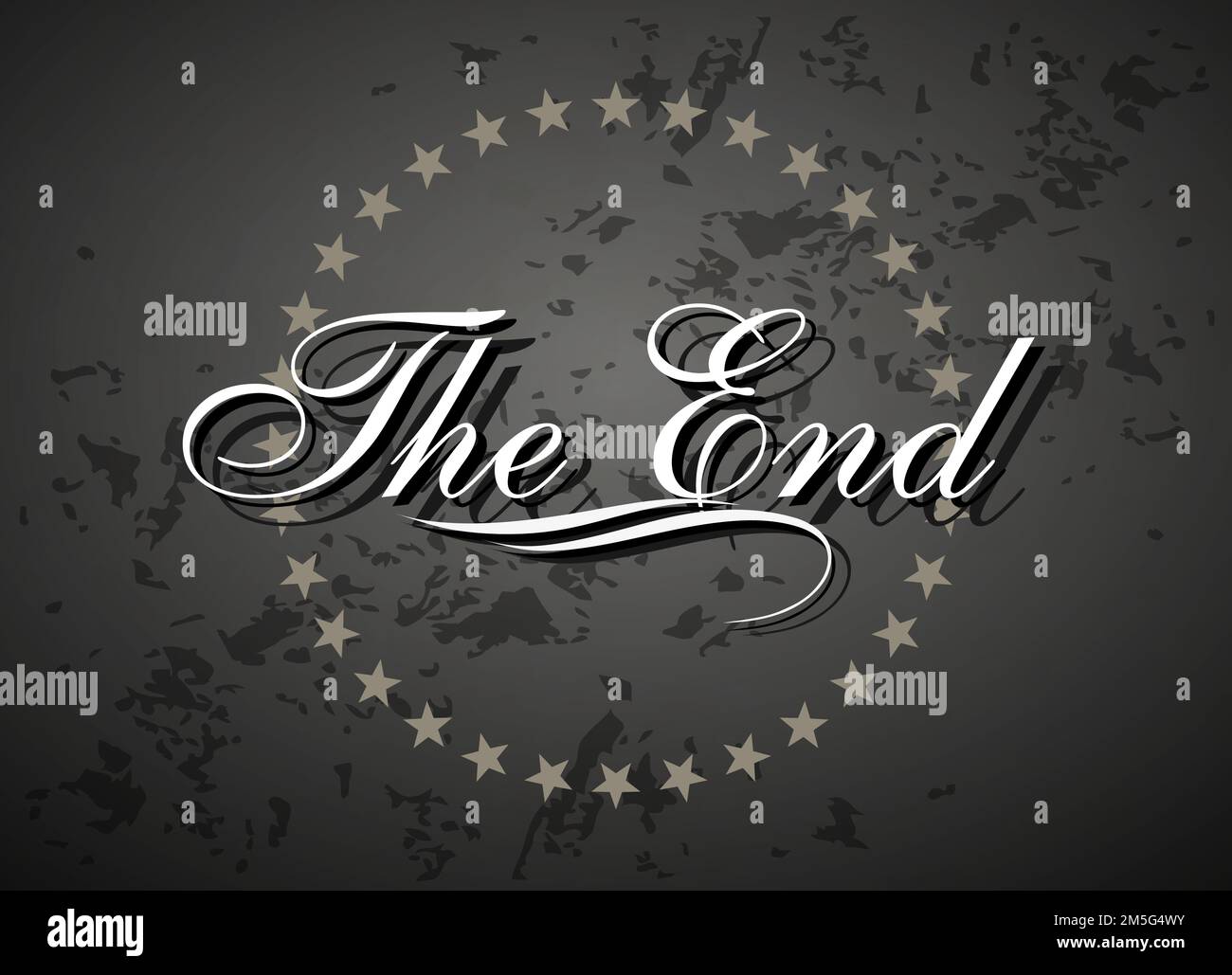 Movie ending vector screen Stock Vector Image & Art - Alamy
